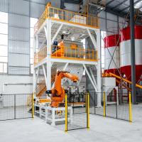 China Full Automatic Tile Adhesive Production Line Turnkey Project Dry Mixed Mortar Manufacturing Plant with Robotic Bag Palletizer for sale