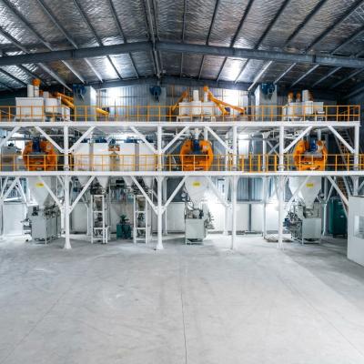 China Automatic Wall Putty Manufacturing Plant Skim Coat Production Line Dry Mix Powder Mortar Equipment for Large Projects for sale