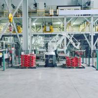 China Automatic Dry Powder Mortar Production Line Plant Tile Adhesive Wall Putty Mixing Machine Mfr Equipment with Robotic Palletizer for sale