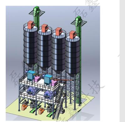 China High Profit Dry Mortar Business Solution Automatic Tile Adhesive Plant Dry Mix Powder Production Line with Robotic System for sale