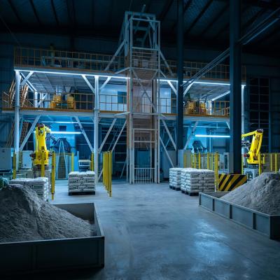 China Fully Automatic Dry Mixed Mortar Production Line Tile Adhesive Making Machine Wall Putty Mixing Plant Turnkey Project Price for sale