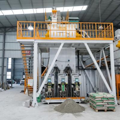 China Tower Type Vertical Dry Mortar Production Line Space Saving Automatic Tile Glue Mixing Plant High Efficiency Mixer Machine for sale