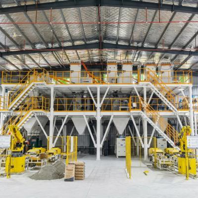 China Fully Automatic Dry Powder Mortar Production Line for Tile Adhesive Skim Coat Making Machine with PLC Control Factory Price for sale