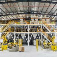 China Vertical Tower Type Dry Mortar Production Line Space Saving Automatic Tile Glue Mixing Plant for Industrial Cement Mortar for sale