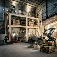 China High Precision Mixing Automatic Dry Powder Mortar Plant for Premium Tile Glue & Wall Putty Production with ISO Standard Output for sale