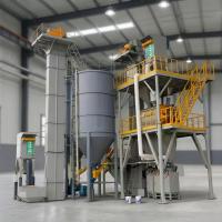 China Full Vertical Automatic Dry Mortar Production Line with Integrated Silos for Space-Saving High Capacity Mortar Mixing Plant for sale