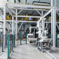 China Intelligent Dry Mortar Plant with Real-time Data Monitoring Fully Automatic Tile Glue Production Line Smart Factory Set for sale