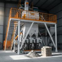 China Comprehensive Automatic Dry Mortar Production Line with Valve Bag Packer & Robot Palletizer for Professional Mortar Factory for sale
