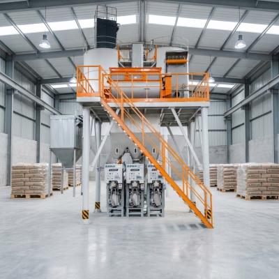 China Long Service Life Automatic Dry Mortar Mixing Plant with Wear-Resistant Parts for Stable High Efficiency Production Line for sale