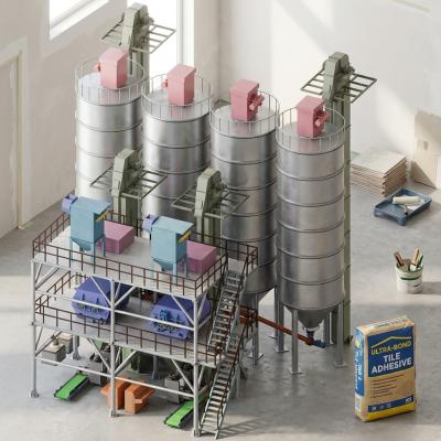 China Specialized Automatic Dry Mortar Plant for High Strength Grout & Self-leveling Mortar Production Intelligent Solution Set for sale