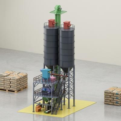 China Low Energy Consumption Automatic Dry Mortar Mixing Plant Eco-friendly Cement Sand Mixing Machine High Efficiency System for sale