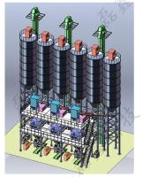 China Professional Automatic Dry Mortar Mixing Set for Construction Contractors Tile Glue & Putty Powder Production Line Price for sale