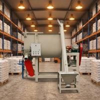 China LEIXIN New Construction Simple Dry Mortar Production Line Tile Adhesive Equipment 23KW 380V Easy to Operate Low Investment for sale