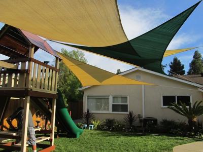 China Swimming Pool HDPE Shade Sail 8 10 12 Foot Triangle Shade Sailcloth Shade Canopy for sale