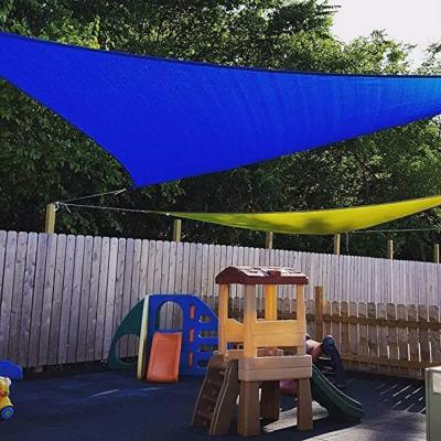 China Triangle HDPE Sun Shade sail blue for sale