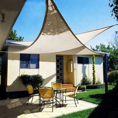 China Polyester Sun Shade Sail With Eyelets Triangle For Outdoor Garden for sale