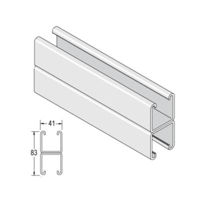 China High Strength Steel Metal Slotted Channel Unistrut 41×61mm 41×81mm For Construction & Pipe Installation for sale