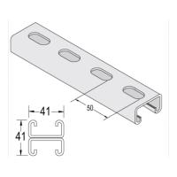 China High Strength Steel Metal Slotted Channel Unistrut 41×61mm 41×81mm For Construction & Pipe Installation for sale