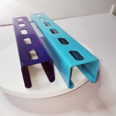 China Pre Galvanized Steel Slotted C Channel 41x41mm 41x62mm For Commercial Construction for sale