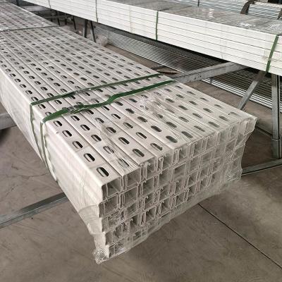China Galvanized Unistrut Channel Hot Dipped Galvanized C Channel Steel 41×21mm 41×41mm for sale