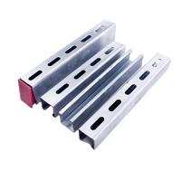 China Galvanized Steel Slotted Strut Channel 41×41mm 41 X 21 Slotted Channel for Photovoltaic Electrical for sale