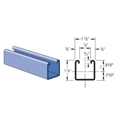 China Anti Corrosion Galvanized Steel Slotted Strut Channel 1.5mm 2.0mm Thickness for sale