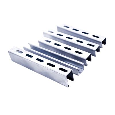 China 2.5mm Unistrut 41x41 Slotted Channel Carbon Steel For Solar Mounting for sale