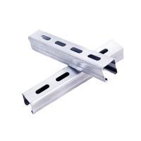 China 2.5mm Unistrut 41x41 Slotted Channel Carbon Steel For Solar Mounting for sale