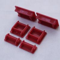 China 41x62mm PVC Red Strut Channel End Cap For Perforated Unistrut C Channel Support for sale