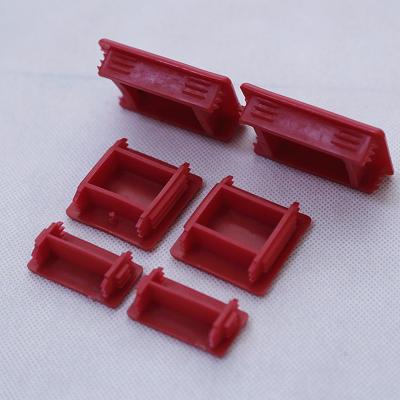 China 41x62mm PVC Red Strut Channel End Cap For Perforated Unistrut C Channel Support for sale