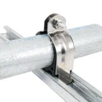 China Unistrut Fittings Durable Steel Strut Pipe Clamp For Construction Engineering for sale