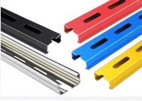 China Powder Coated Slotted Strut C Channel 41x41mm 41x21mm Multiple RAL Colors Available for sale