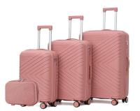 China Customization 4 Piece Hard Shell Luggage Sets PP Suitcase For  Bussiness Trip for sale
