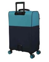 China Two Tone Combination Softside Spinner Luggage Soft Carry On Suitcase Multi Pockets for sale