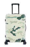 China ABS Luggage Set 3 Piece Set With Camouflage PC Printing,   Recessed Plane Wheel Durable  TSA Lock  Aluminium Trolley for sale