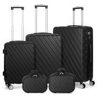 China Durable Silent Wheels 5 Piece Luggage Set Hard Shell 12/14/20/24/28