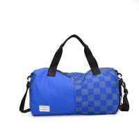 China Compact Portable Custom Sports Bags Running Duffel Bag Classical Plaid Print for sale