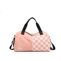 China Compact Portable Custom Sports Bags Running Duffel Bag Classical Plaid Print for sale