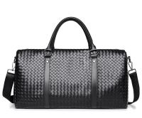 China Braid PU Fabric Retro Style Large Sports Duffel Bag Wear Resistant for sale