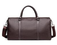 China Braid PU Fabric Retro Style Large Sports Duffel Bag Wear Resistant for sale