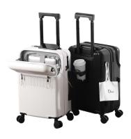 China ABS Small Front Open Carry On Luggage Cabin Spinner Luggage Classical Design for sale