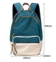 China Color Blocking Design Lightweight School Backpack Rucksack 18.5inch for sale