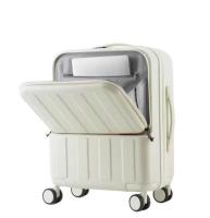 China 45-55L Light Macaron Color Cabin Carry On Suitcase With Half Front Compartment for sale