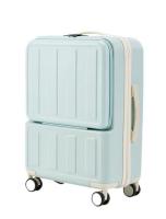 China 45-55L Light Macaron Color Cabin Carry On Suitcase With Half Front Compartment for sale