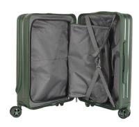 China OEM ODM Hardside Carry On Luggage With Front Pocket Double Wheels for sale