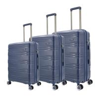 China High Strength Virgin PP Material Luggage 3 Piece Hard Shell Luggage Unbreakable for sale