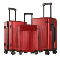 China Electronics Pattern Red  24 Inch Hardside Spinner Luggage Anti Scratch for sale