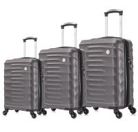 China Flexible 3 Piece Luggage Set Hard Shell 45-105 Litres Capacity for sale