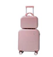 China OEM Childrens Rolling Suitcase With 1 Beauty Case Macaron Color  Youth Rolling Luggage for sale