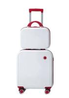China OEM Childrens Rolling Suitcase With 1 Beauty Case Macaron Color  Youth Rolling Luggage for sale